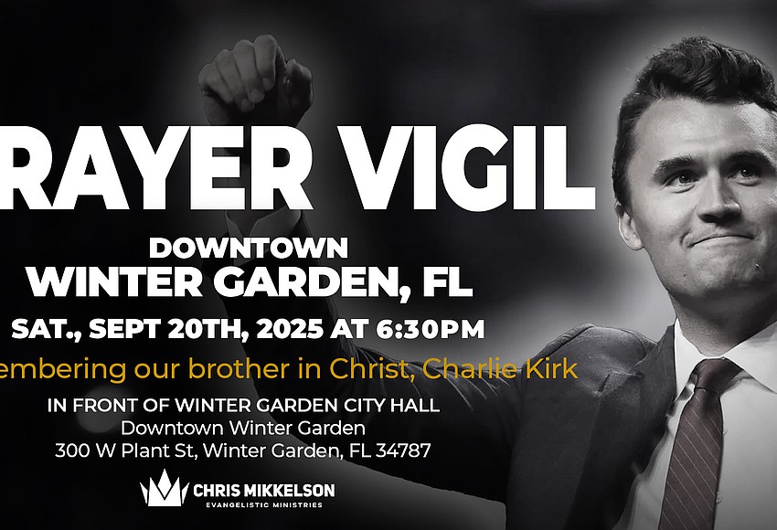 Prayer vigil for Charlie Kirk planned for Saturday in Winter Garden ...