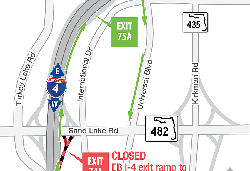 Eastbound I-4 exit ramp to Sand Lake to close overnight | West Orange Times & Observer
