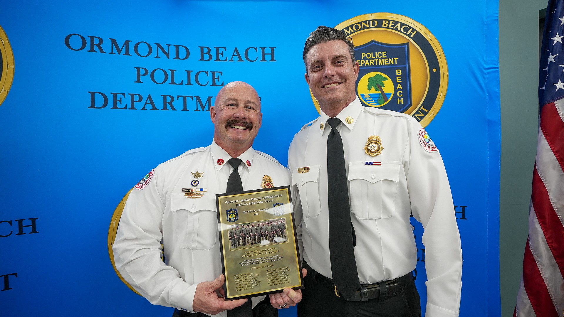 Ormond Beach Police promotes three officers, honors founding members of ...