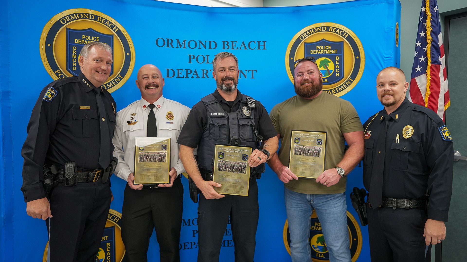 Ormond Beach Police promotes three officers, honors founding members of ...