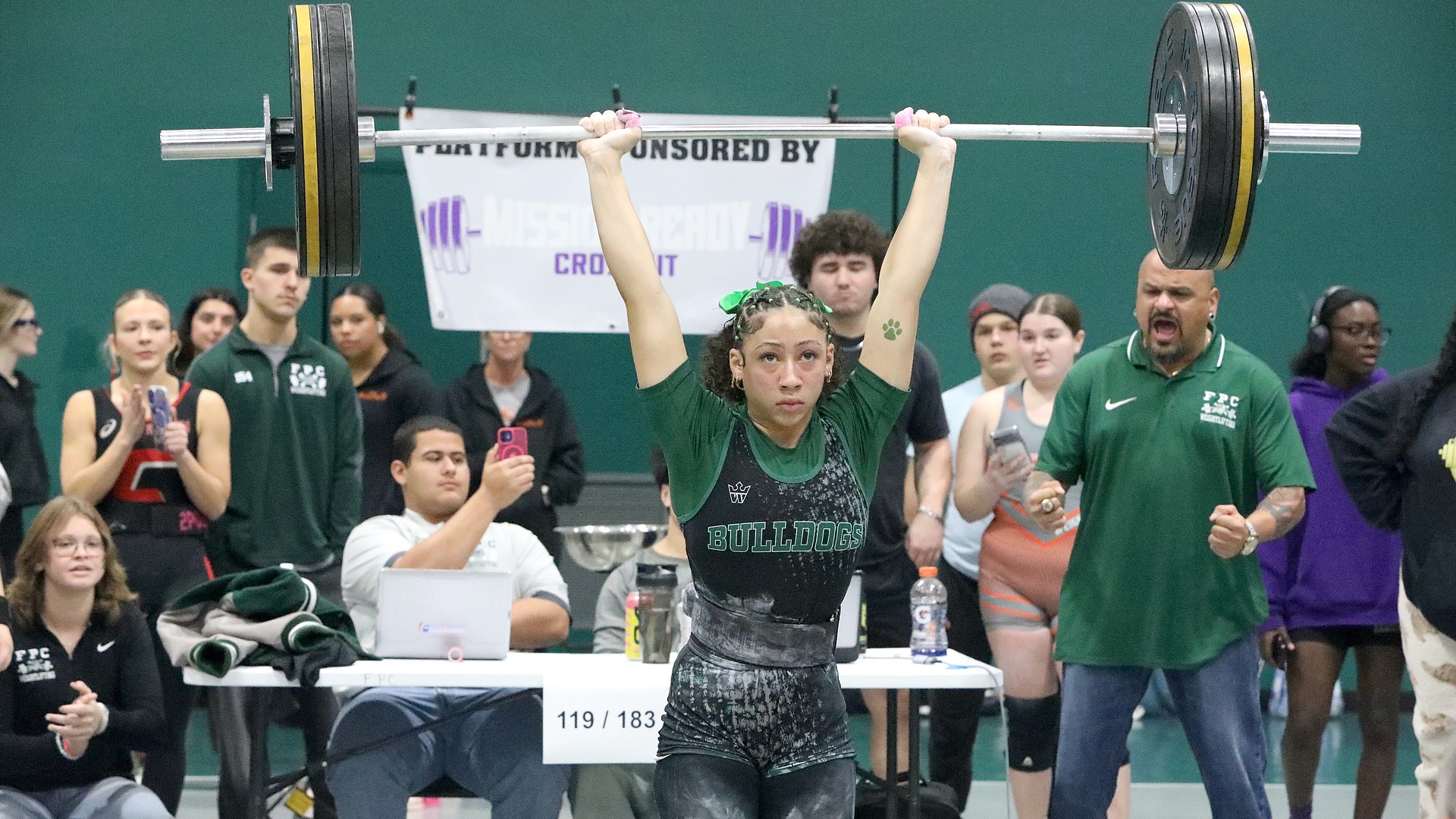Two state weightlifting championships, with possible records along the ...