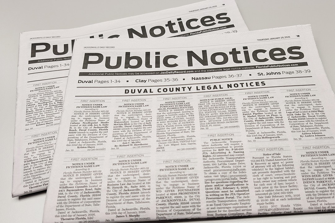 Public notice: It’s not about the money | Jax Daily Record