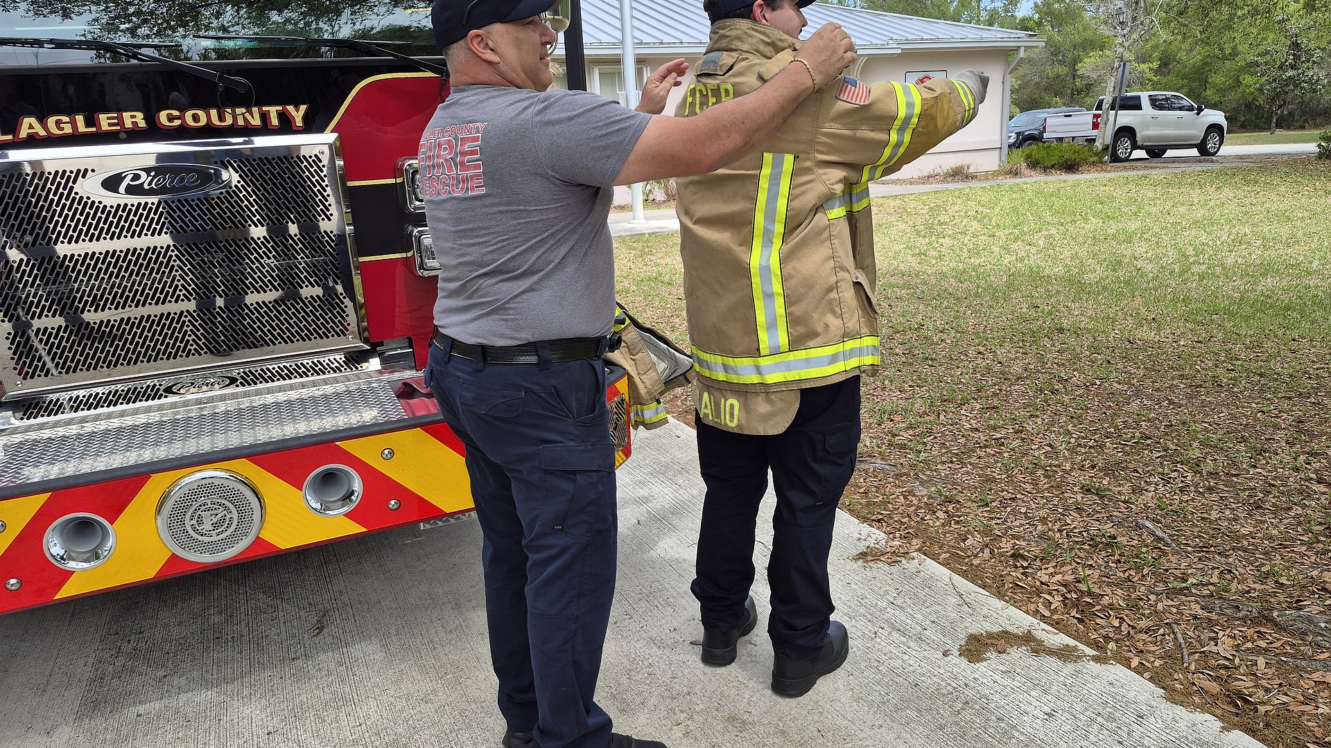 Firefighter Paramedic Chris Calio retires, son has first ‘official’ day ...