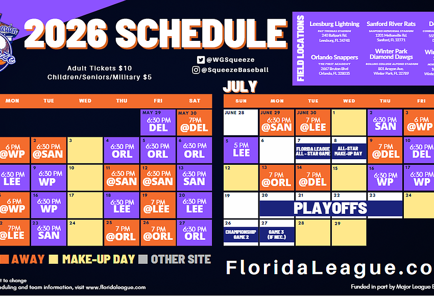 Winter Garden Squeeze announces 2026 schedule | West Orange Times ...